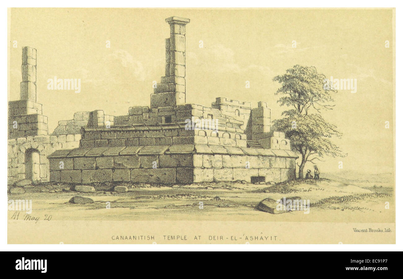 An 1861 illustration from Harvey, depicting the Canaanite Temple at ...