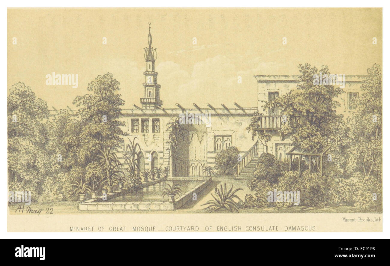 Vintage map of damascus High Resolution Stock Photography and Images ...