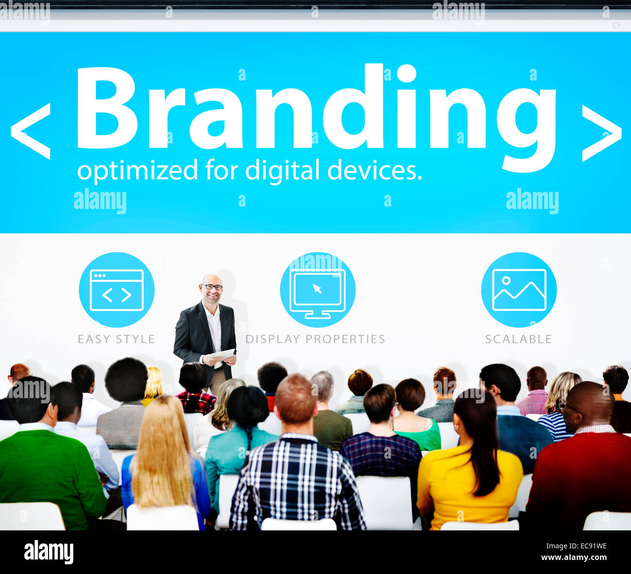 Branding Marketing Web Page Seminar Presentation Concept Stock Photo ...