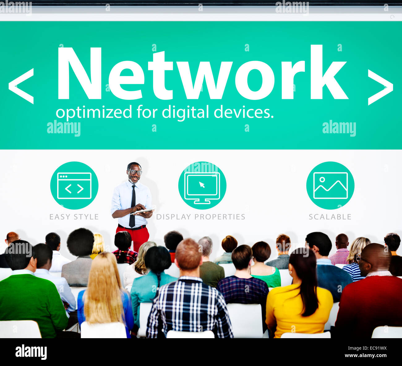 Computer Network Connecting Seminar Learning Audience Web Concept Stock ...