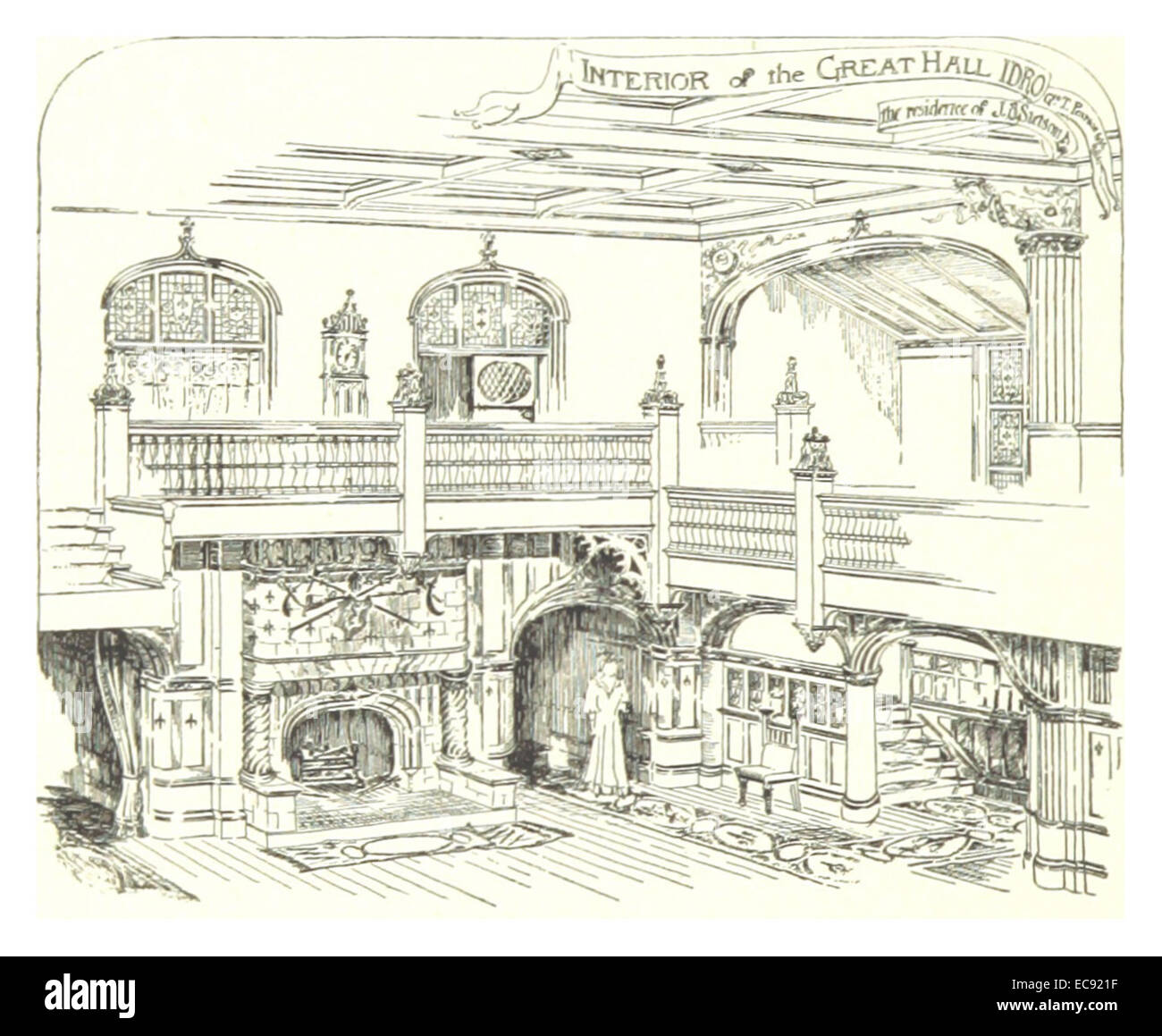 Interior mansion sketch hi-res stock photography and images - Alamy