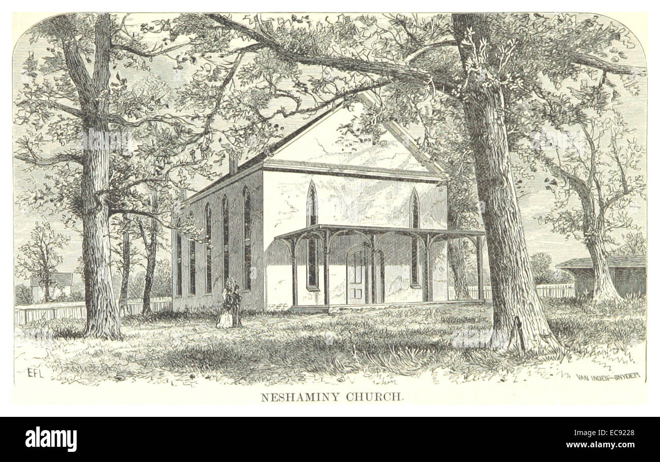 HOTCHKIN(1892) p304 THE NESHAMINY PRESBYTERIAN CHURCH Stock Photo - Alamy