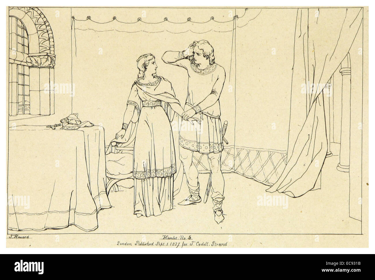 HOWARD(1828-33) Shakspeare, Hamlet, vol5, p187 Stock Photo - Alamy