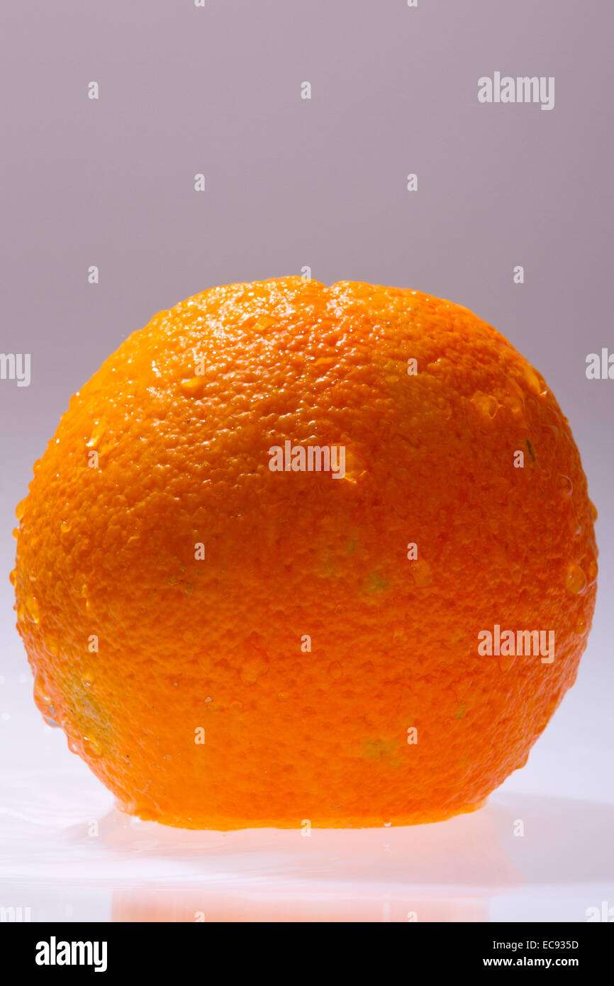 Orange fruits and Splashing water Isolated on white background Stock ...