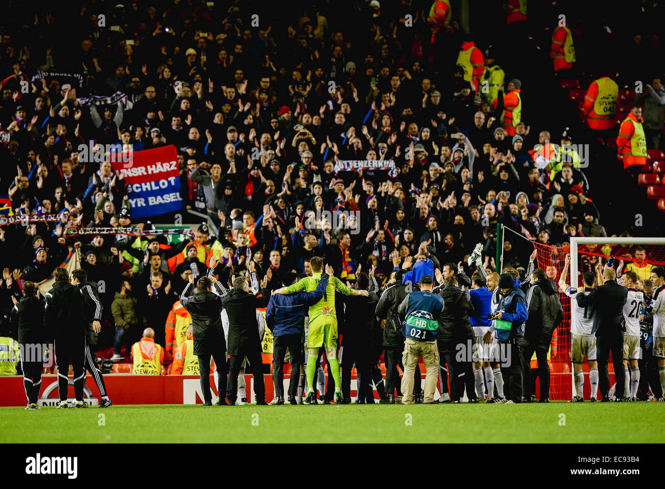 Liverpool, UK. 9th Dec, 2014. Basel team group Football/Soccer : FC ...