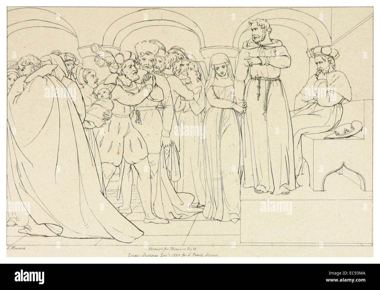 An illustration from Howard’s 1828-33 Shakespearean series, depicting a ...