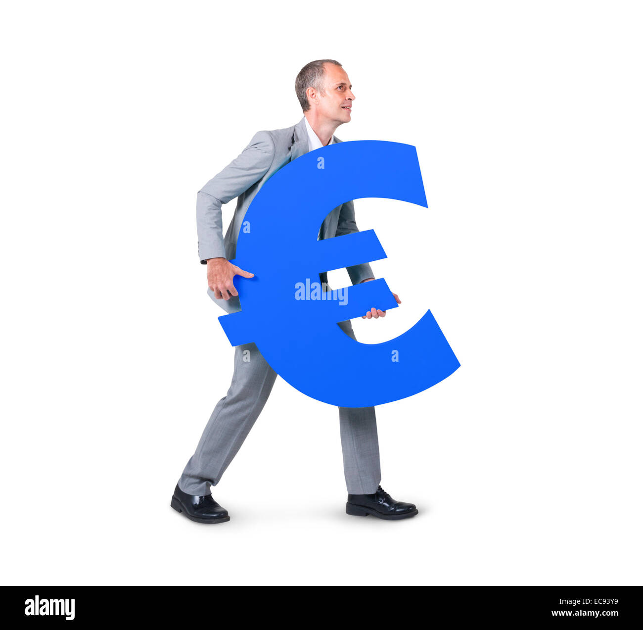 Man carrying currency symbol hi-res stock photography and images - Alamy