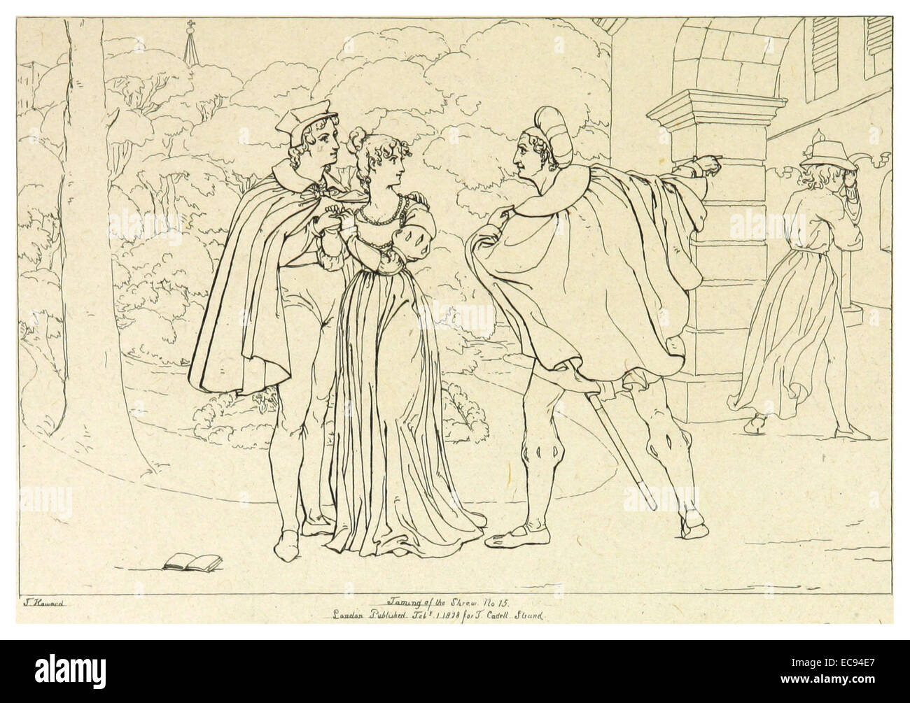 An illustration from Howard’s 1828-33 edition of *The Taming of the ...