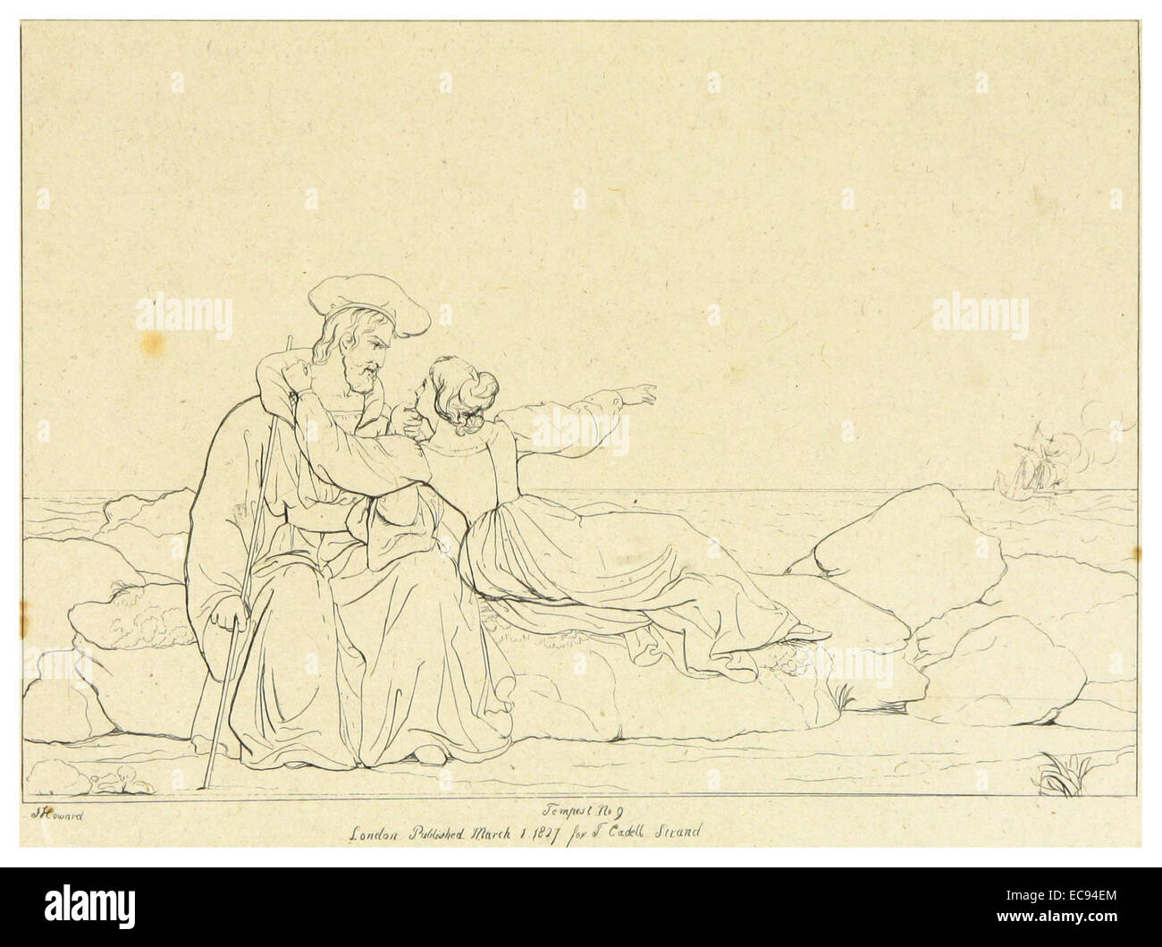 HOWARD(1828-33) Shakspeare, The Tempest, vol1, p049 Stock Photo - Alamy