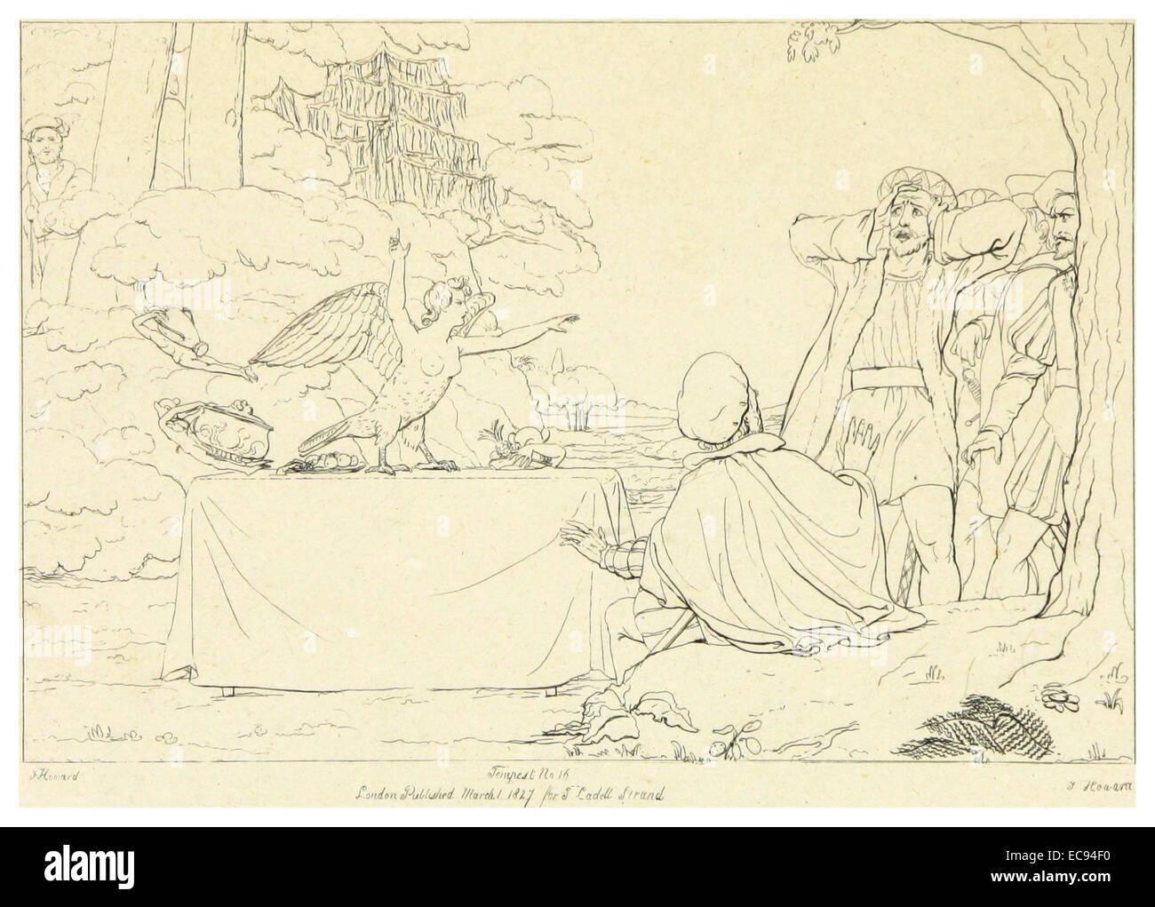 HOWARD(1828-33) Shakspeare, The Tempest, vol1, p063 Stock Photo - Alamy