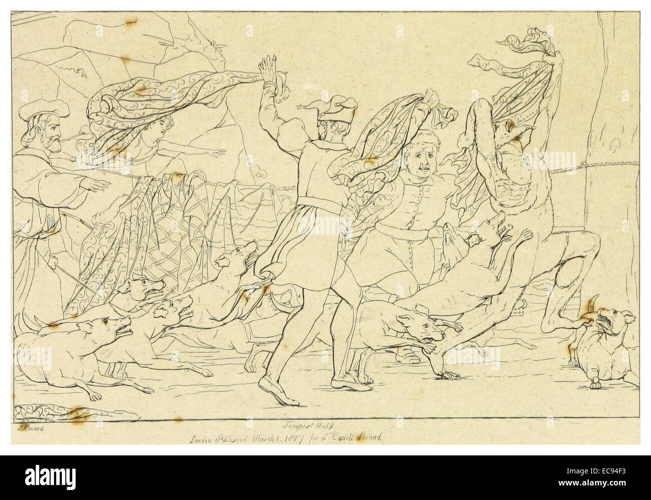 HOWARD(1828-33) Shakspeare, The Tempest, vol1, p069 Stock Photo - Alamy