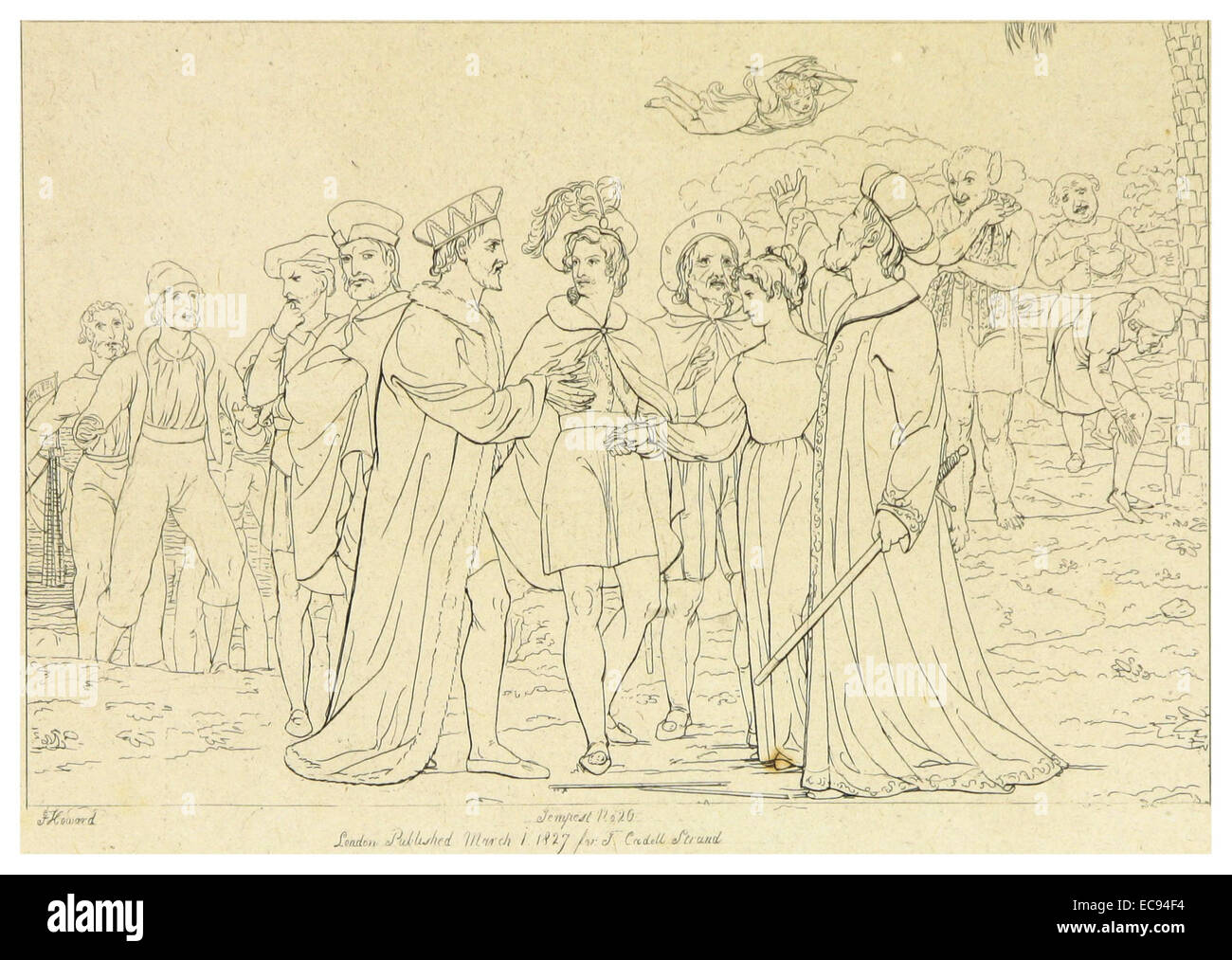 HOWARD(1828-33) Shakspeare, The Tempest, vol1, p071 Stock Photo - Alamy
