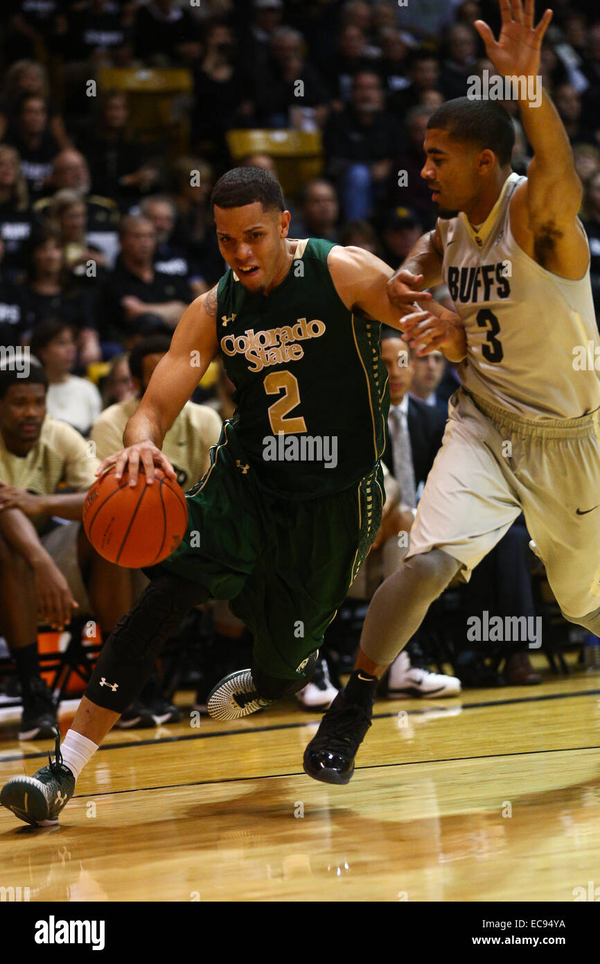 Boulder. 10th Dec, 2014. Colorado State's Daniel Bejarano drives past ...