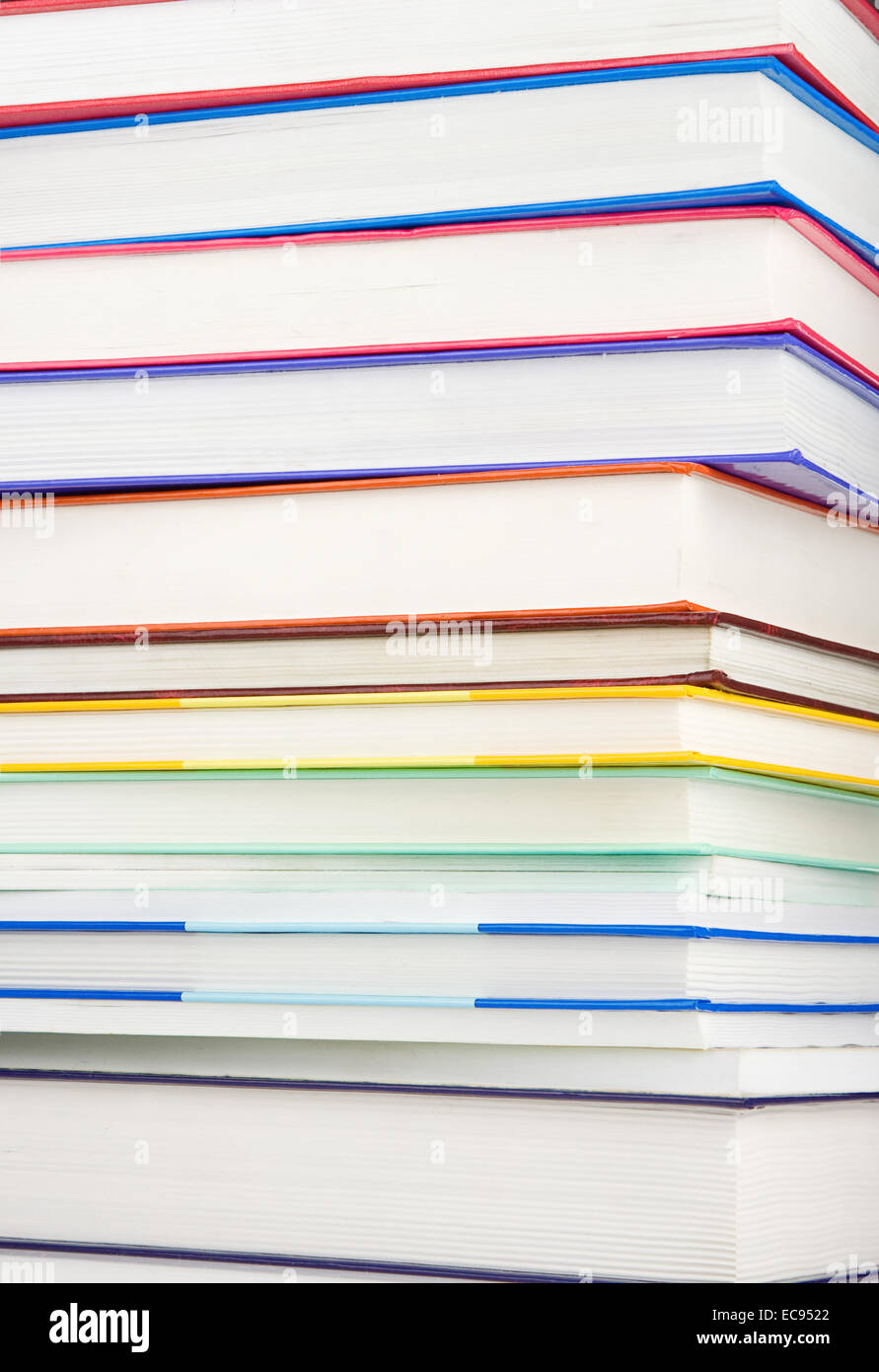 pile of new colorful books Stock Photo - Alamy