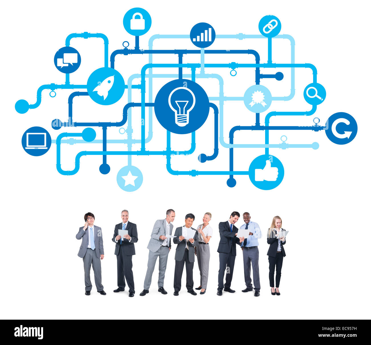People business light bulb Cut Out Stock Images & Pictures - Alamy