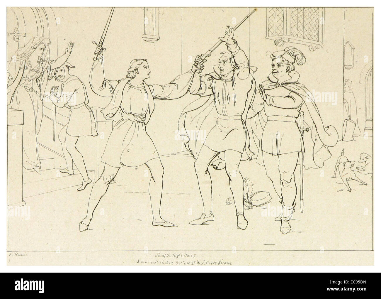 An illustration from Howard’s 1828-33 work depicting a scene from ...