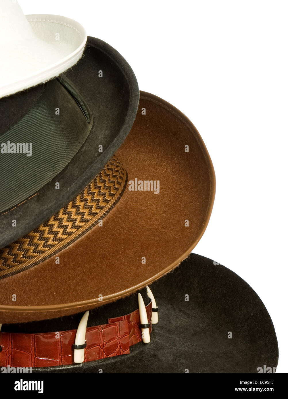 set of hats isolated on white background Stock Photo - Alamy