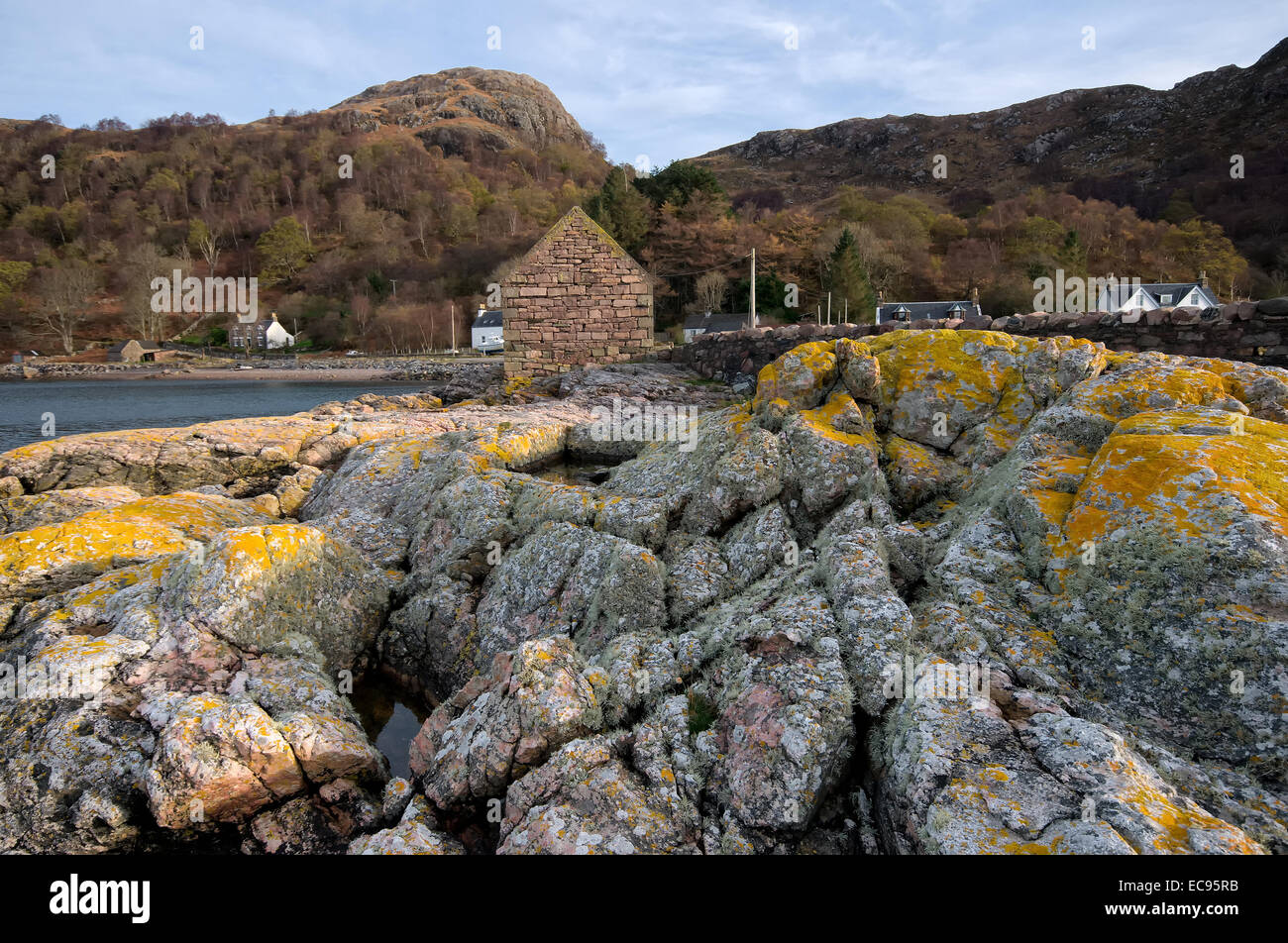 Diabaig in Wester Ross, Highlands, Scotland on Loch Torridon Stock ...