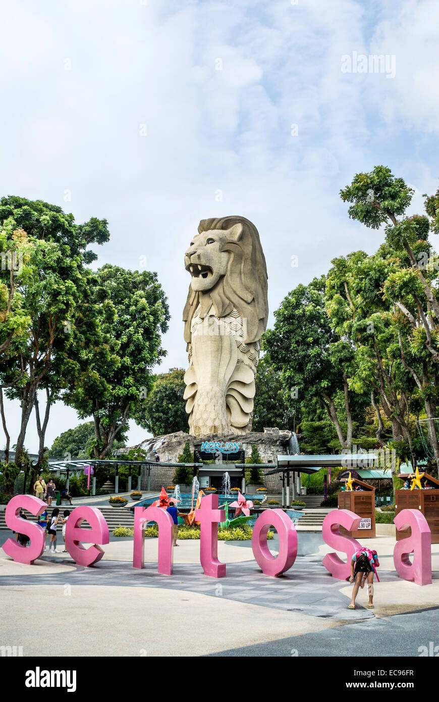 View at the Sentosa Merlion, Singapore Stock Photo - Alamy