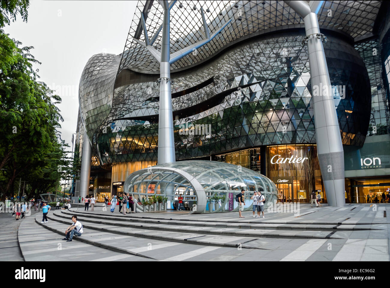 Newly build Ion Shopping Centre at Orchard Road in Singapore Stock ...