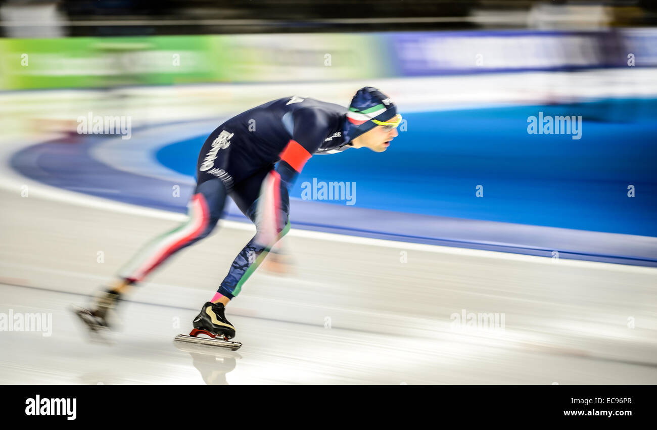 Berlin, Germany. 6th Dec, 2014. Speed skater Andrea Giovannini of Italy ...