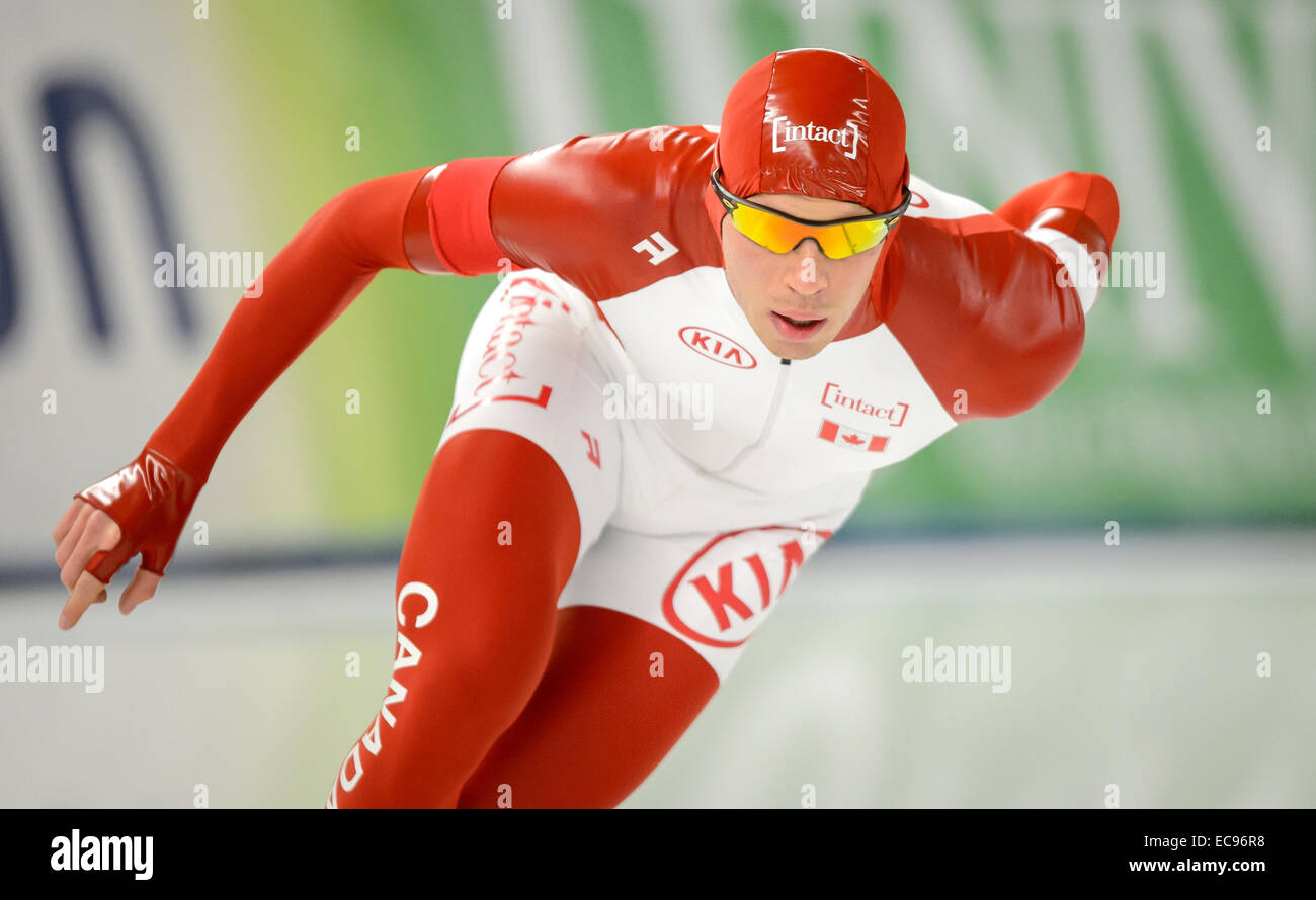 Berlin, Germany. 6th Dec, 2014. Speed skater Jordan Belchos of Canada ...