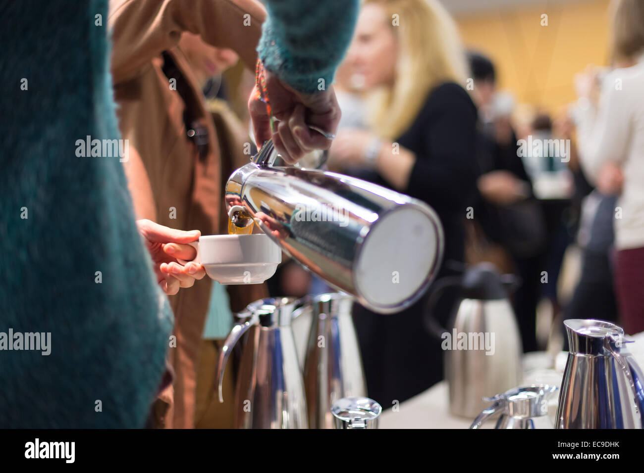 Coffee break at business meeting Stock Photo - Alamy