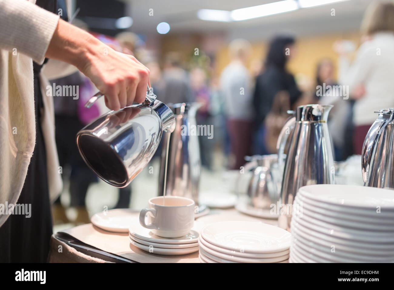 Coffee break at business meeting Stock Photo - Alamy