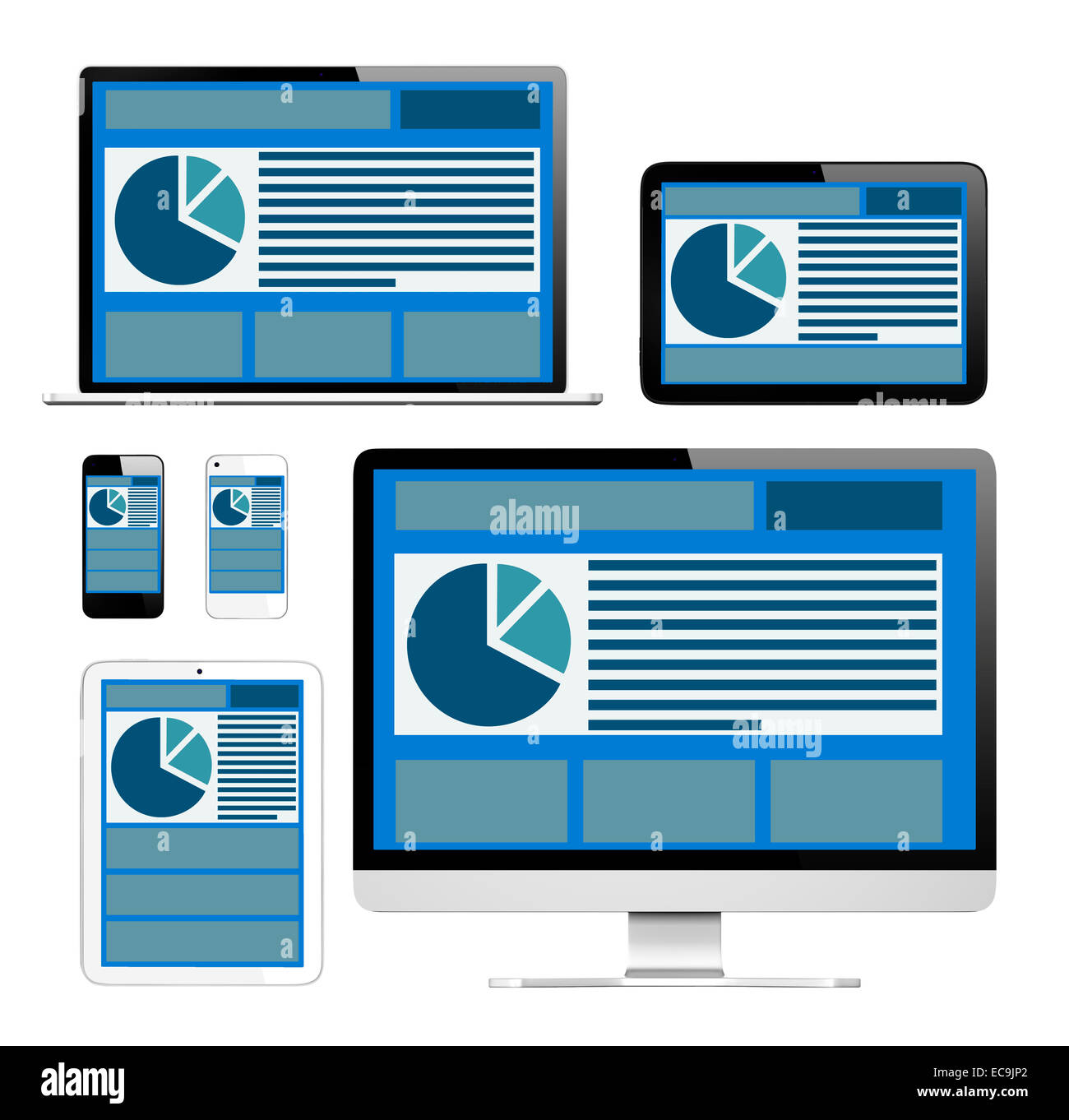 3D Collection of Digital Devices Stock Photo - Alamy