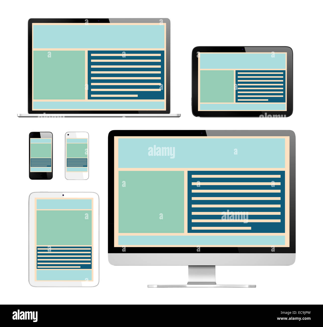 Three Dimensional Images of Digital Devices Stock Photo - Alamy
