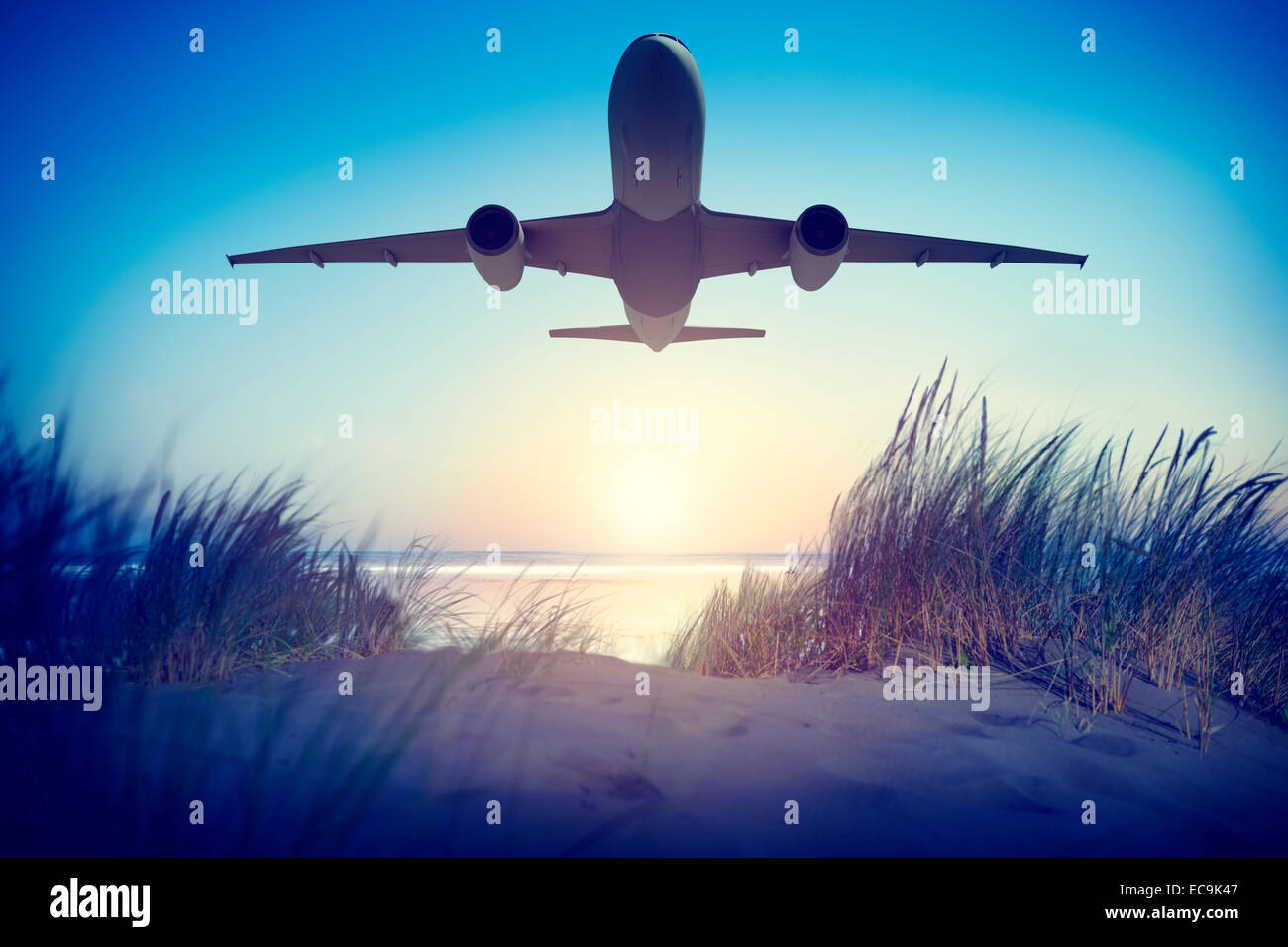 Airplane Transportation Travel Flying Concept Stock Photo - Alamy