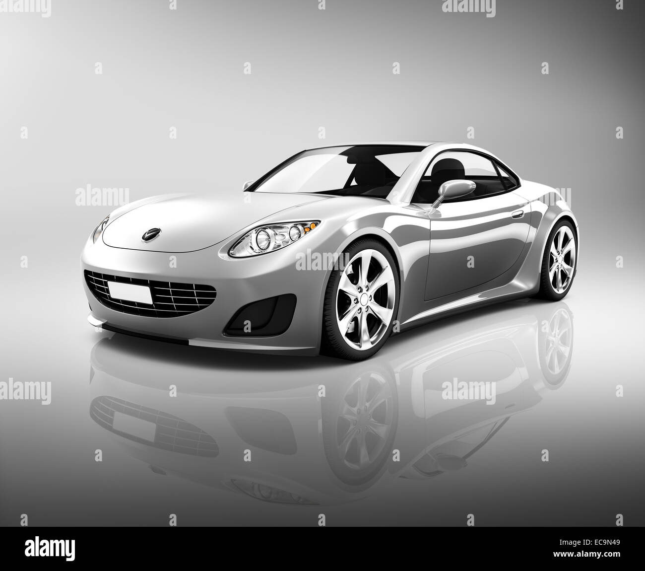 Luxury Silver Sports Car Stock Photo - Alamy