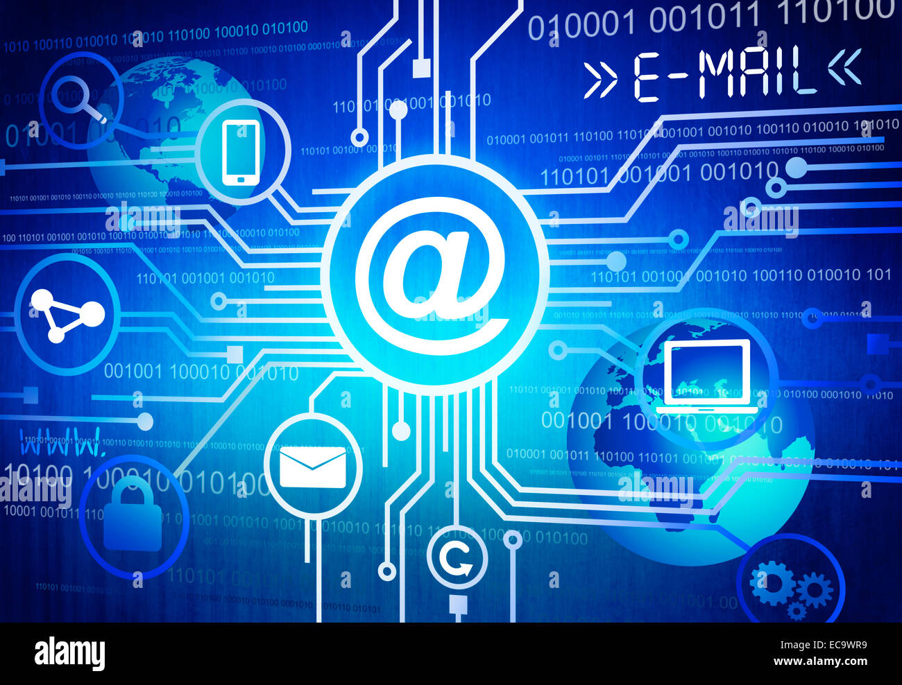 Global Communication Concept with Symbols of Electronic Devices Stock ...
