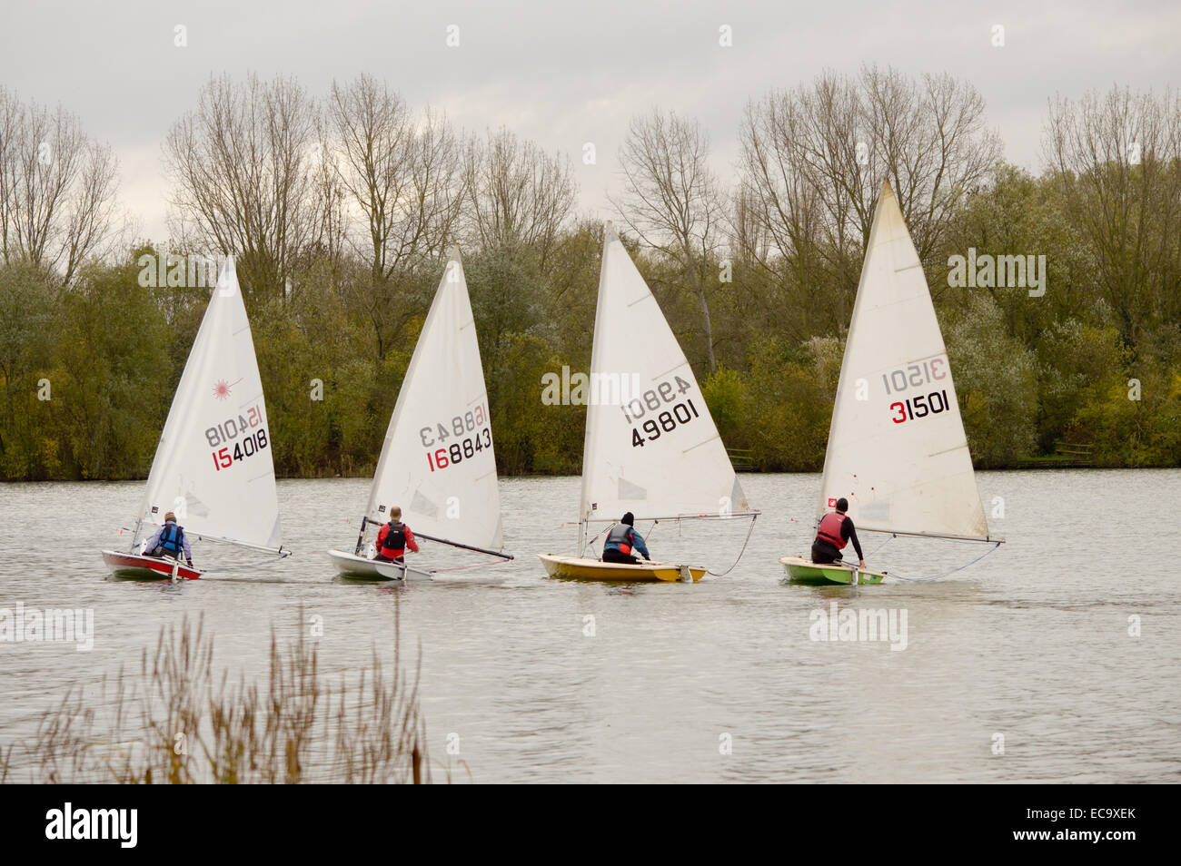 Dinghy boat racing Stock Photo - Alamy