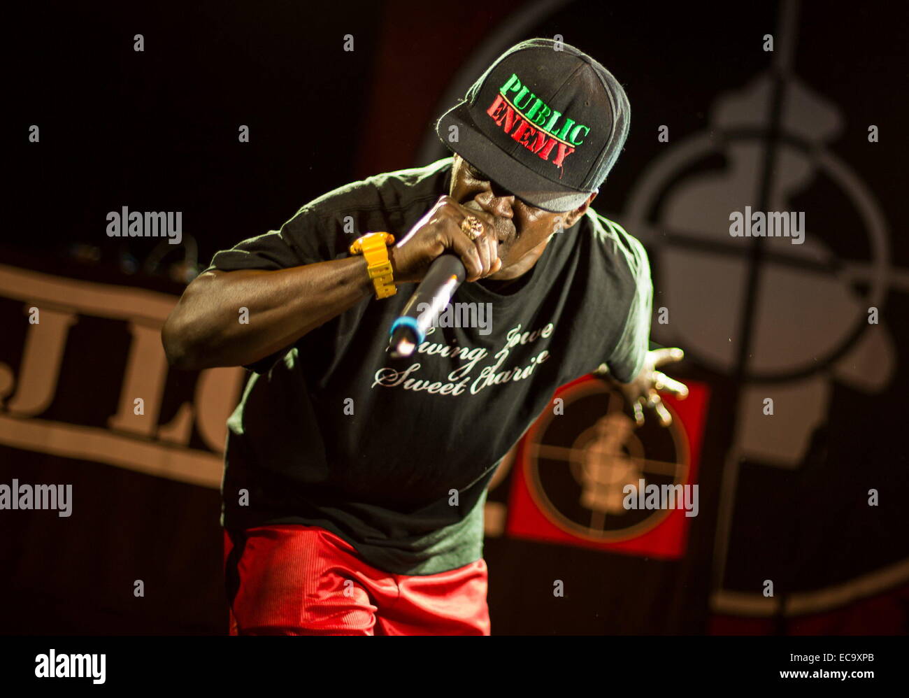 Public Enemy perform live at Electric Brixton Featuring: Flavor Flav ...