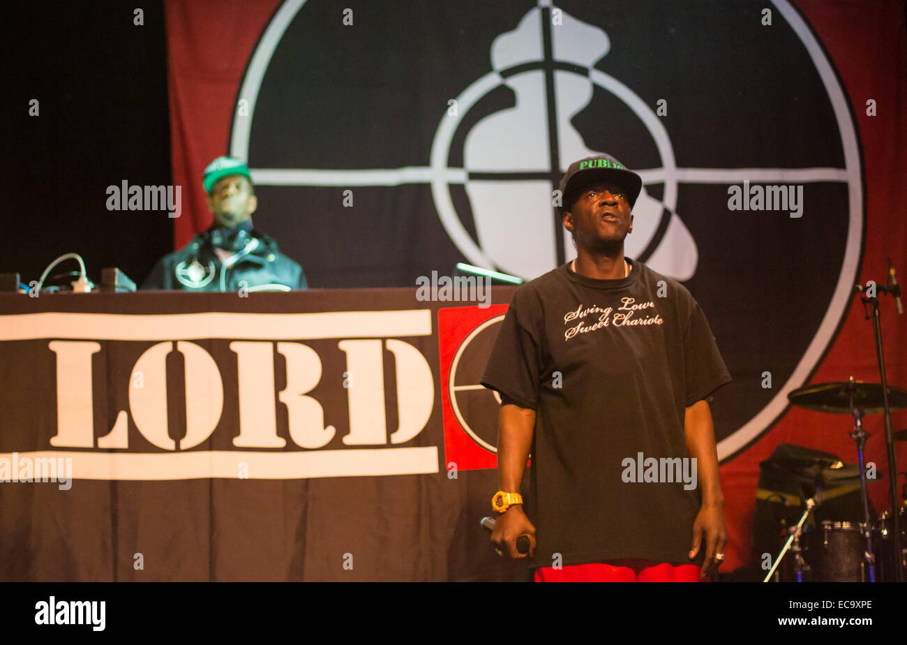 Public Enemy perform live at Electric Brixton Featuring: Flavor Flav ...