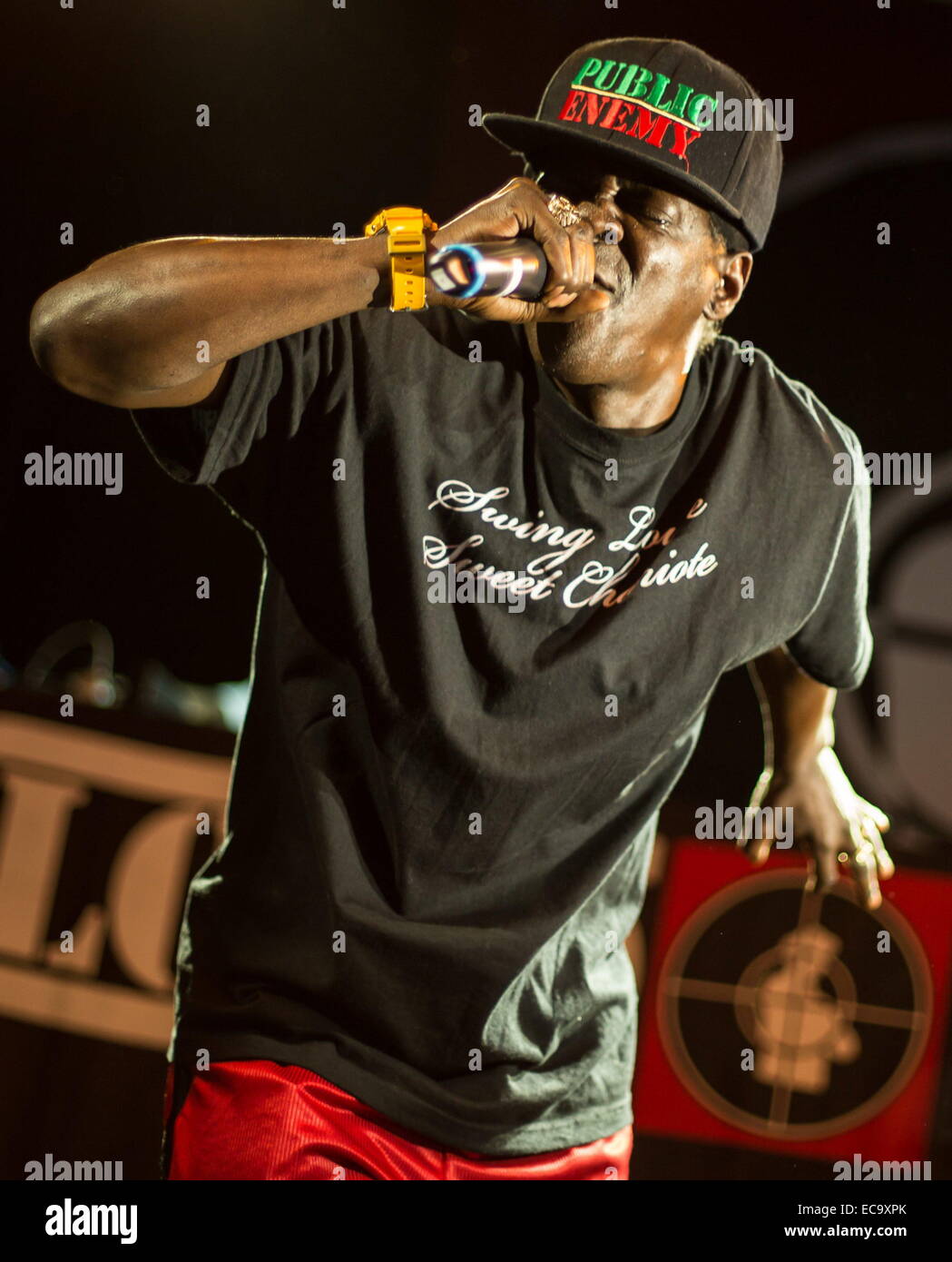 Public Enemy perform live at Electric Brixton Featuring: Flavor Flav ...