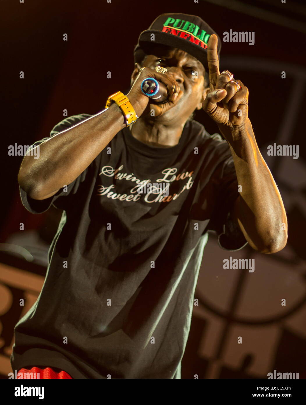 Public Enemy perform live at Electric Brixton Featuring: Flavor Flav ...