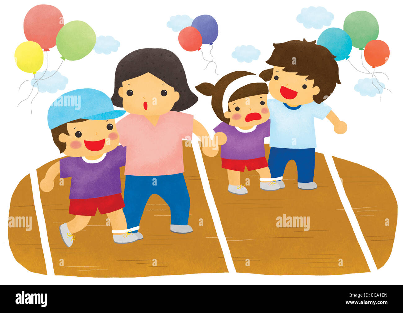 School sports day Cut Out Stock Images & Pictures - Alamy