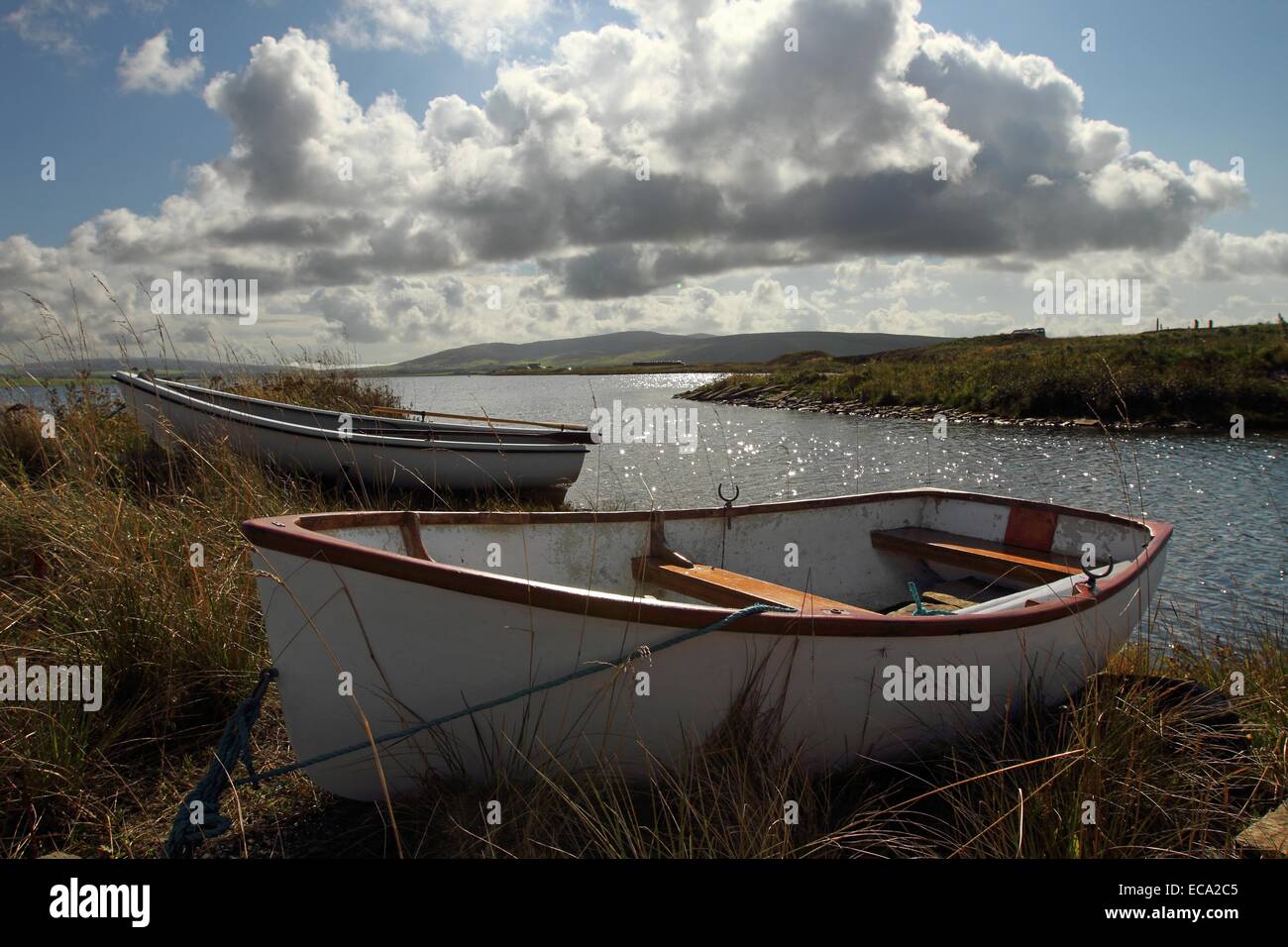 lakeside rowing boats Stock Photo - Alamy