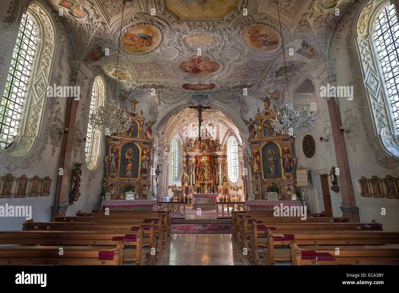Pilgrimage church of St. Maria Altenburg, Moosach, Bavaria, Germany ...
