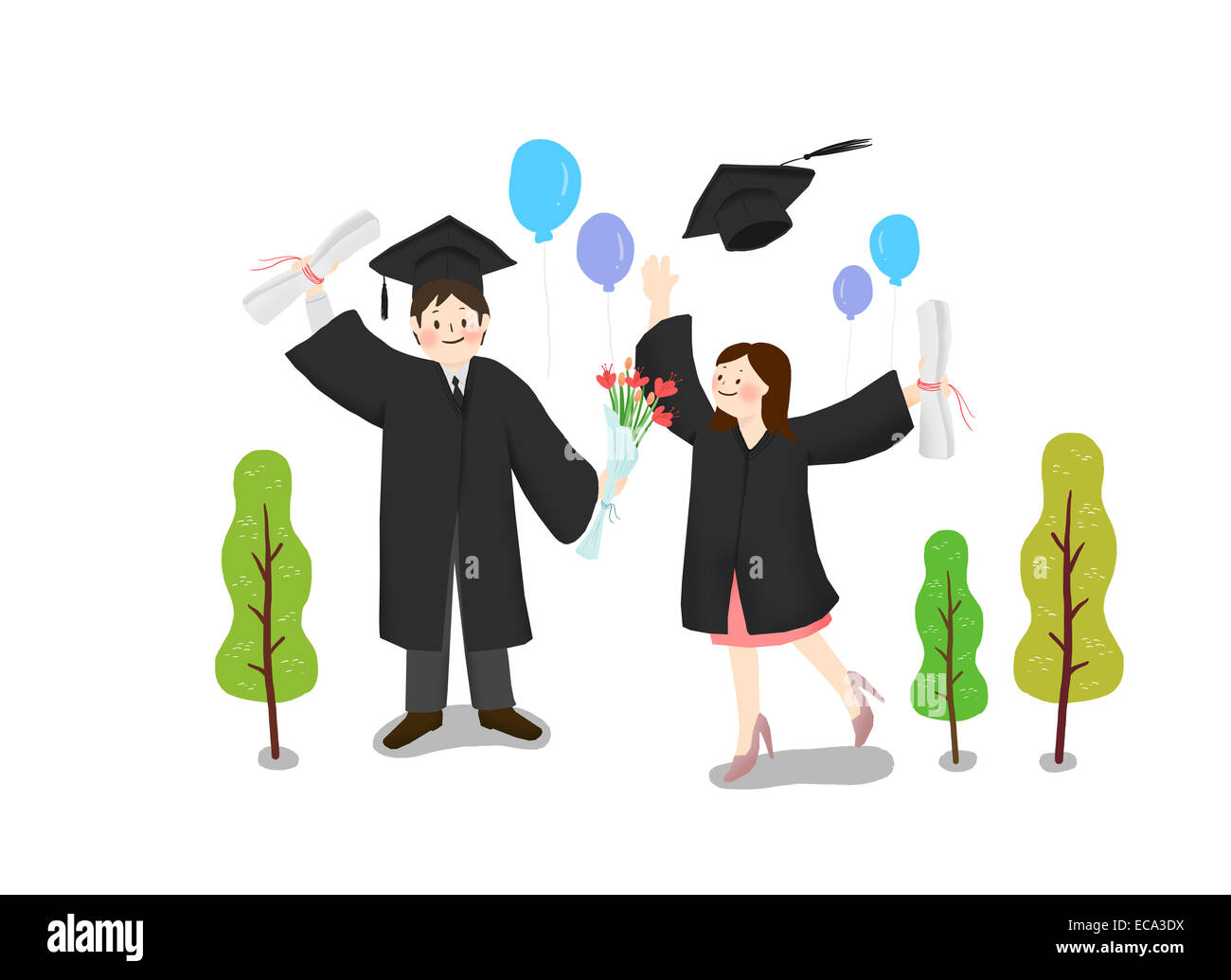 Boy family graduation Cut Out Stock Images & Pictures - Alamy