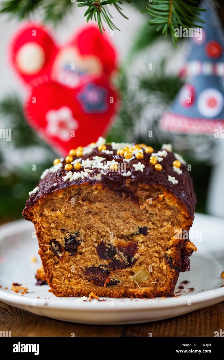 Sticky ginger cake with prunes Stock Photo - Alamy