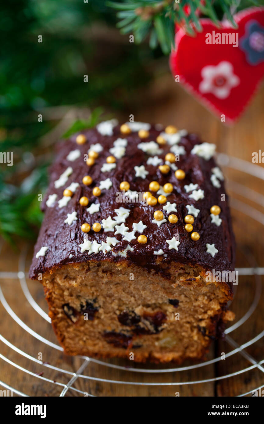 Sticky ginger cake with prunes Stock Photo - Alamy