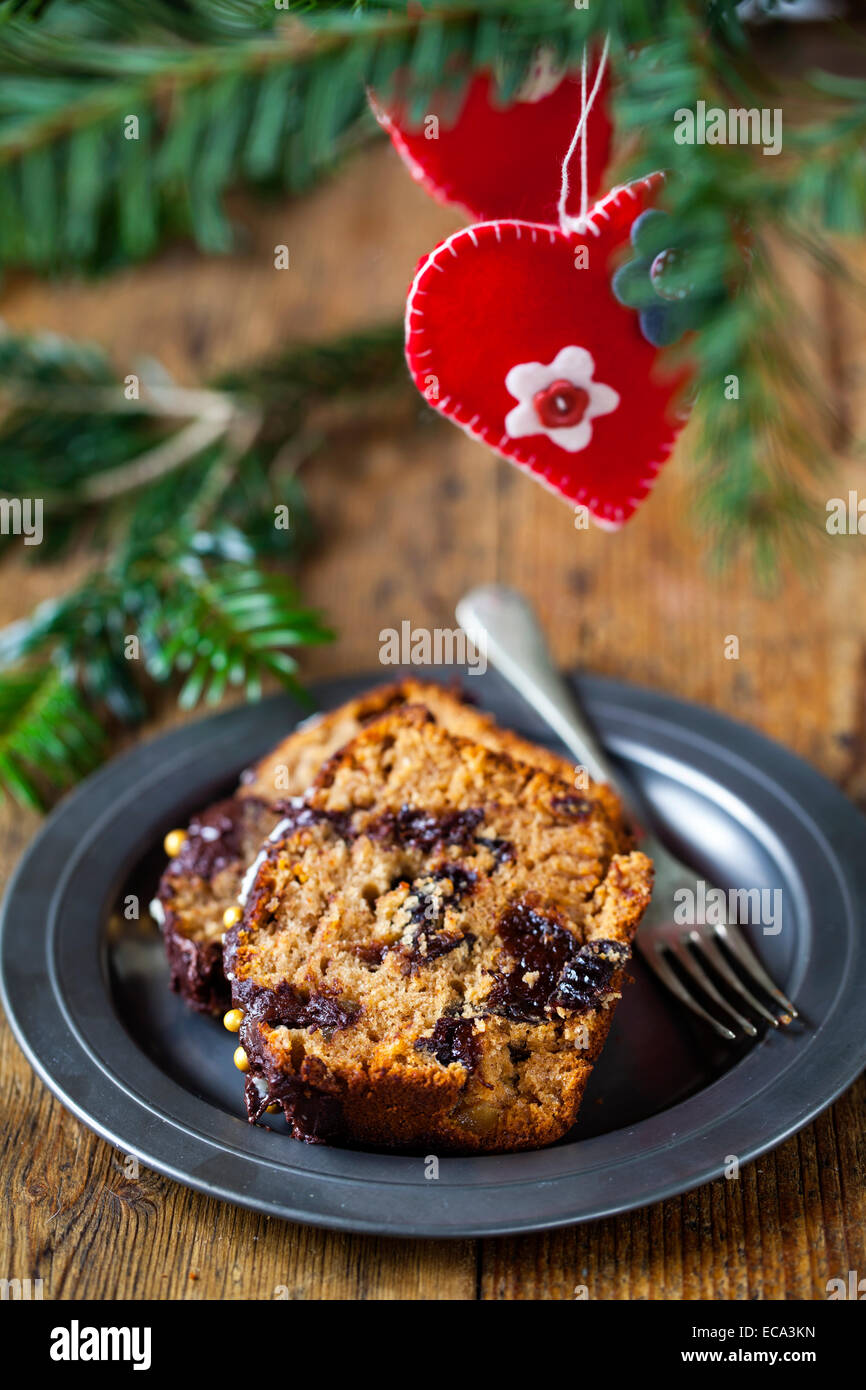 Sticky ginger cake with prunes Stock Photo - Alamy