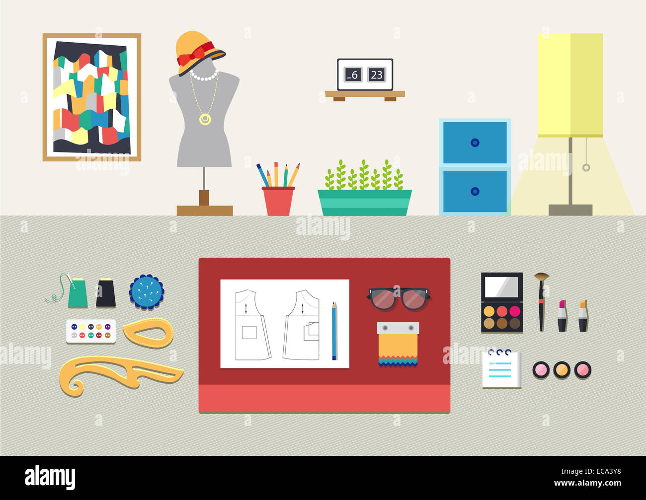 Practical desk design hi-res stock photography and images - Alamy