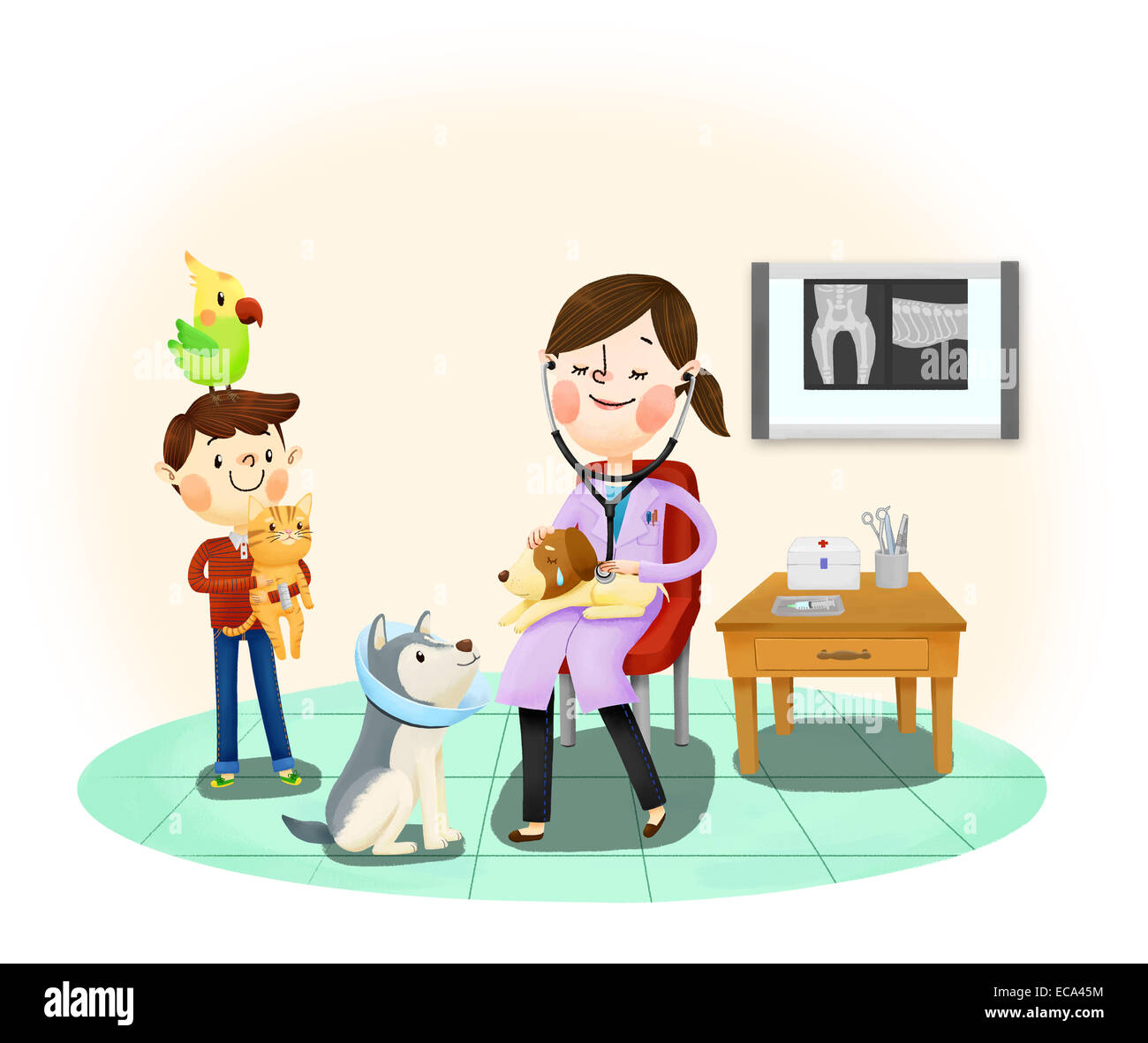 Woman dream animal Cut Out Stock Images & Pictures - Alamy