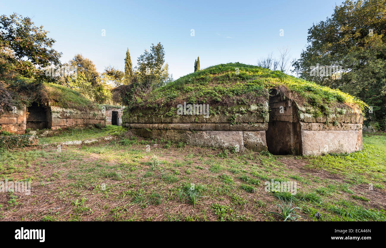 Tomba, tumulus mounds, Etruscan Necropolis, necropolis Banditaccia ...