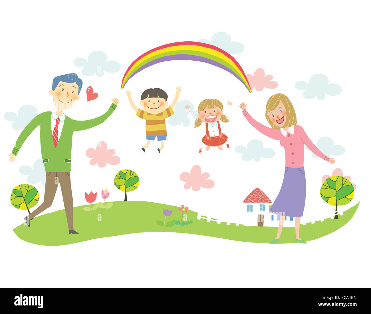 Multicultural family Cut Out Stock Images & Pictures - Alamy