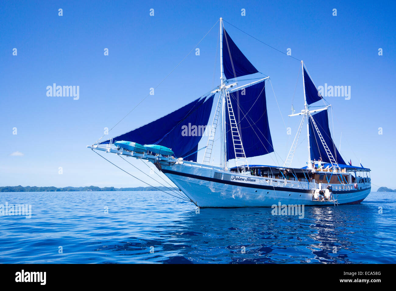Diving sailing ship PALAU SIREN, Palau, Micronesia Stock Photo - Alamy